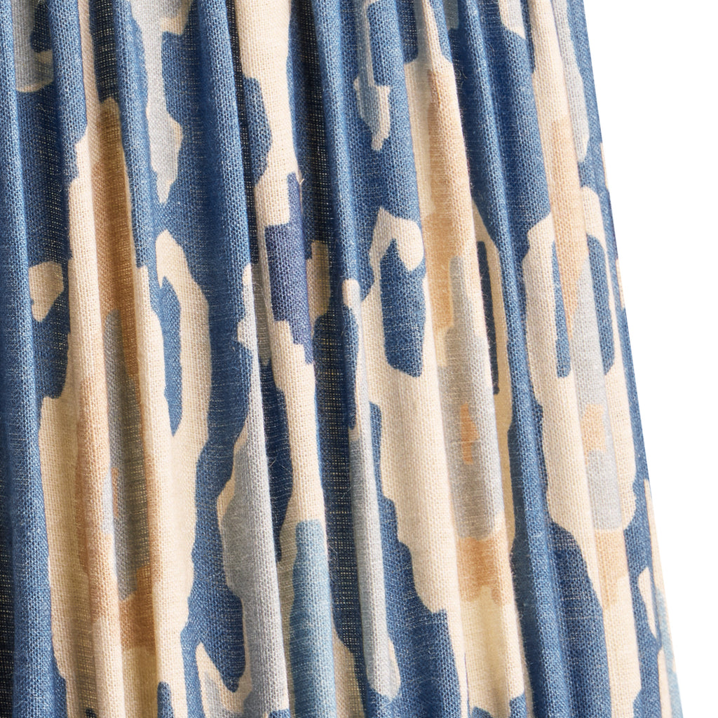 16cm empire shade in denim Bokhara gathered linen by GP & J Baker