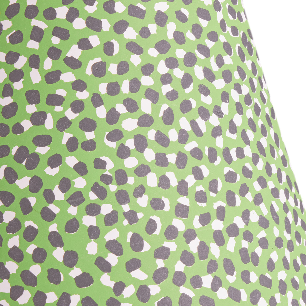 16cm empire shade in emerald,black and white Polka Dot paper by GP & J