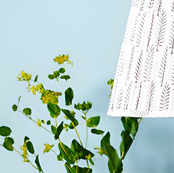 Block printed cotton lampshades | Pooky Lighting