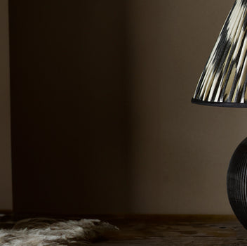 Ikat lampshades | Ikat pleated & printed light shades | Pooky Lighting