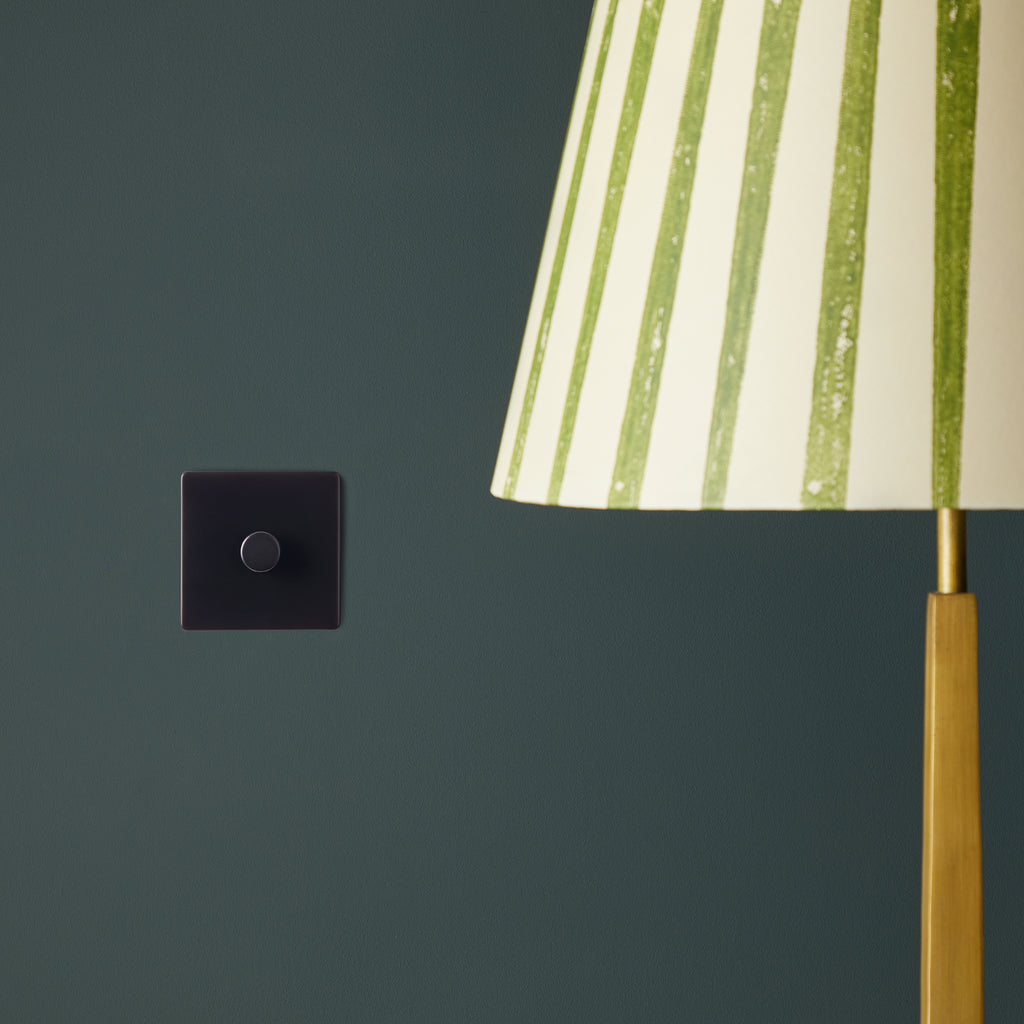 One gang 2 way Florence dimmer switch in black