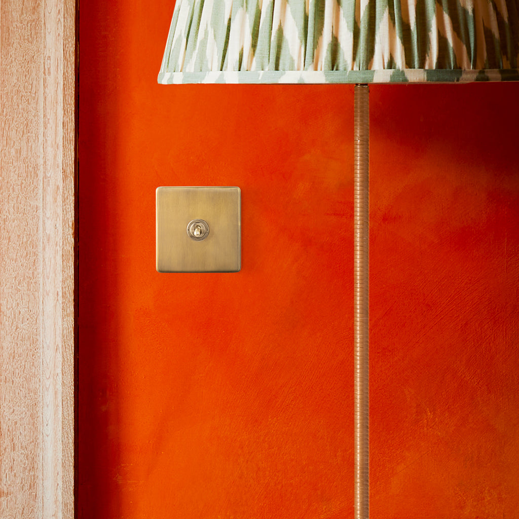 One Gang 2 Way Florence Toggle Switch In Brass One Gang 2 Way Florence Toggle Switch In Brass