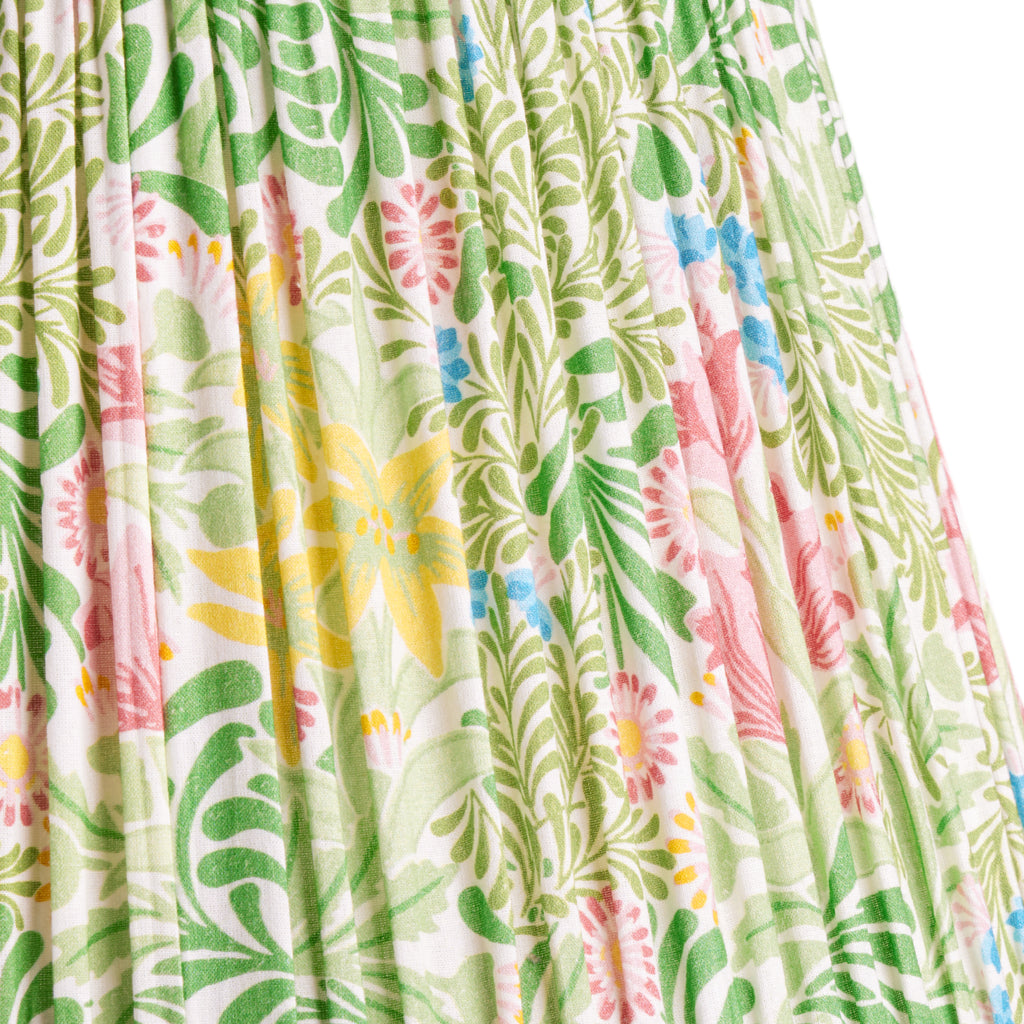 16cm empire shade in boughs green and rose Bower printed cotton by Mor