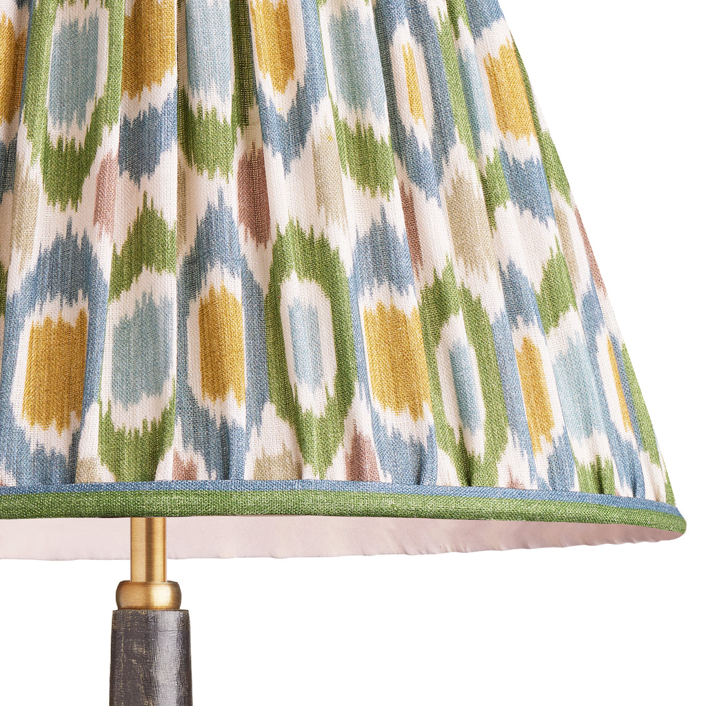 20cm empire shade in blue and green Small Ikat Spot linen by GP & J Ba