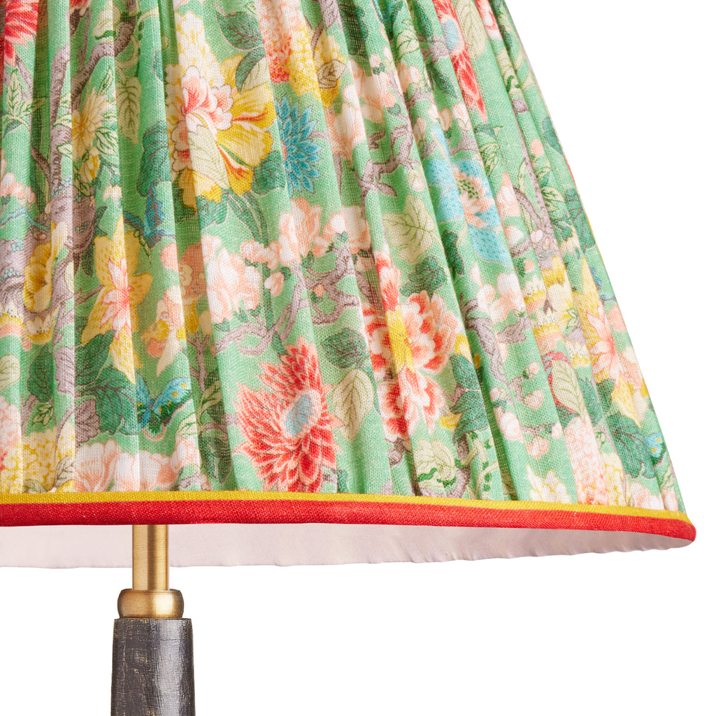 25cm empire shade in emerald Little Magnolia linen by GP & J Baker