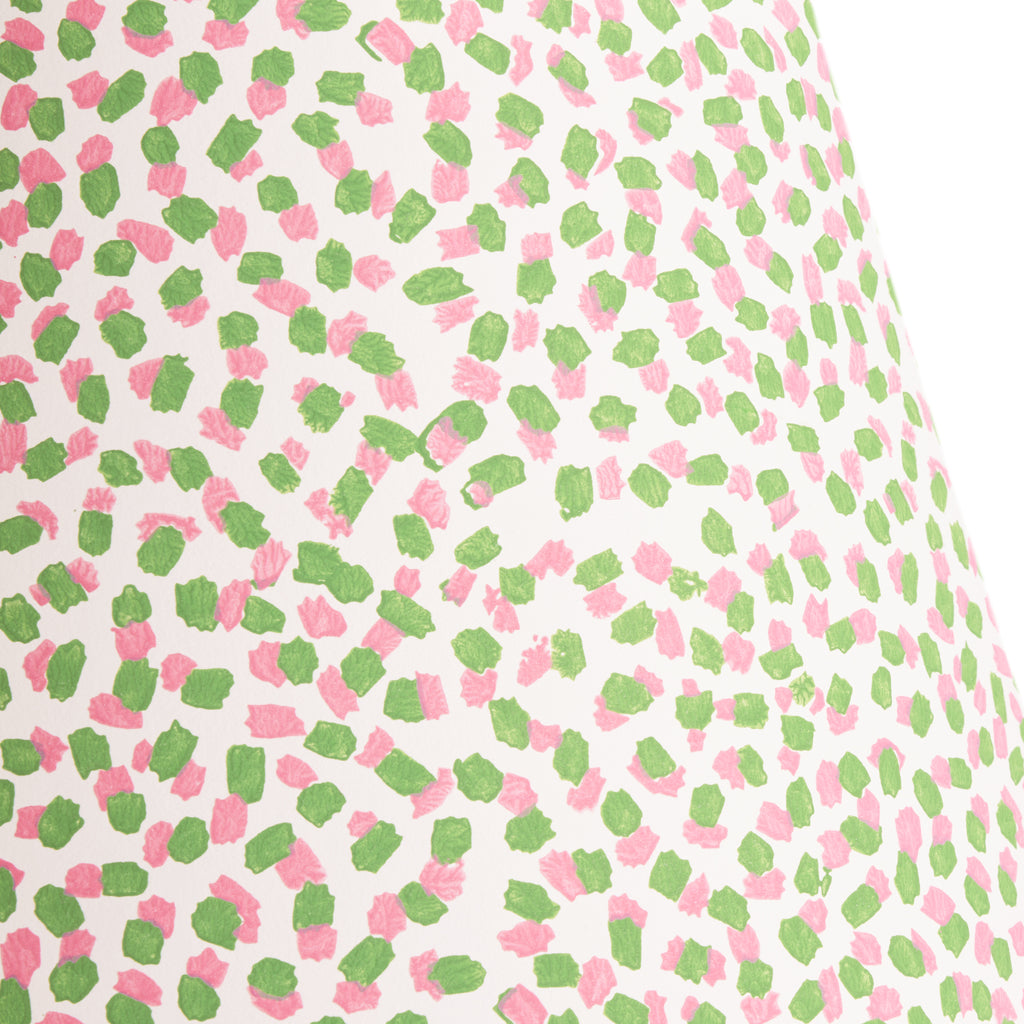 30cm empire shade in pink and green Polka Dot paper by GP & J Baker