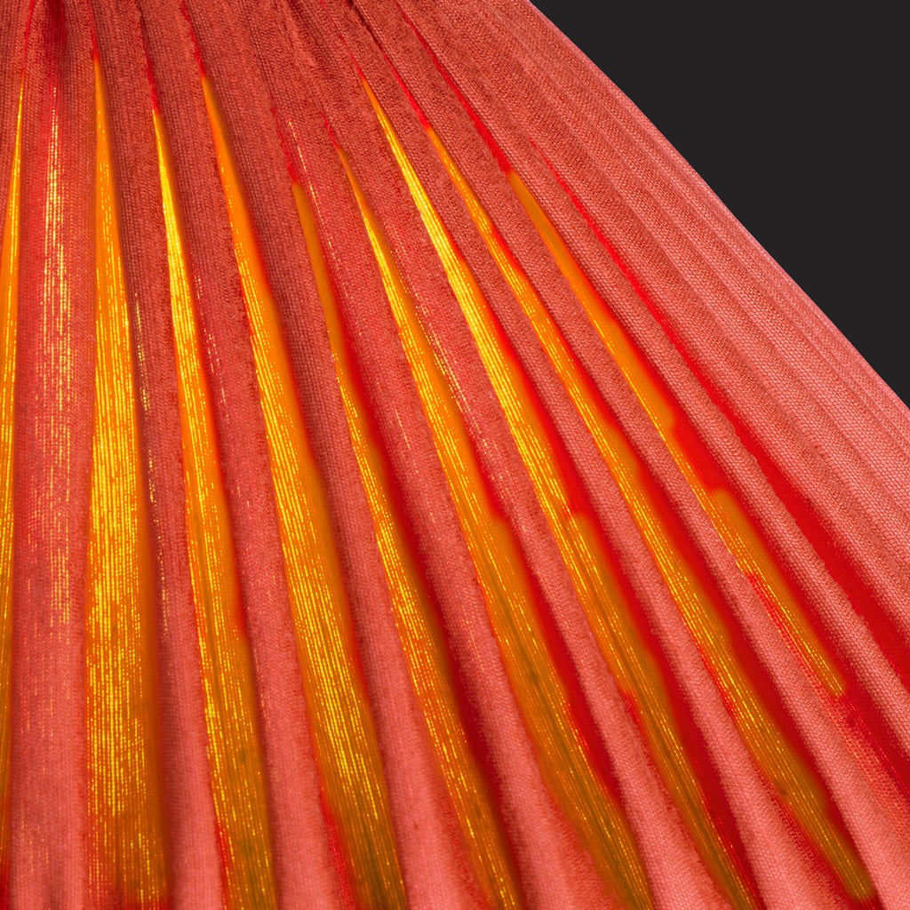 30cm extreme empire shade in Poppy Red silk