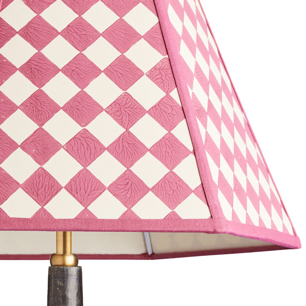 25cm Milford check hexagon shade in raspberry