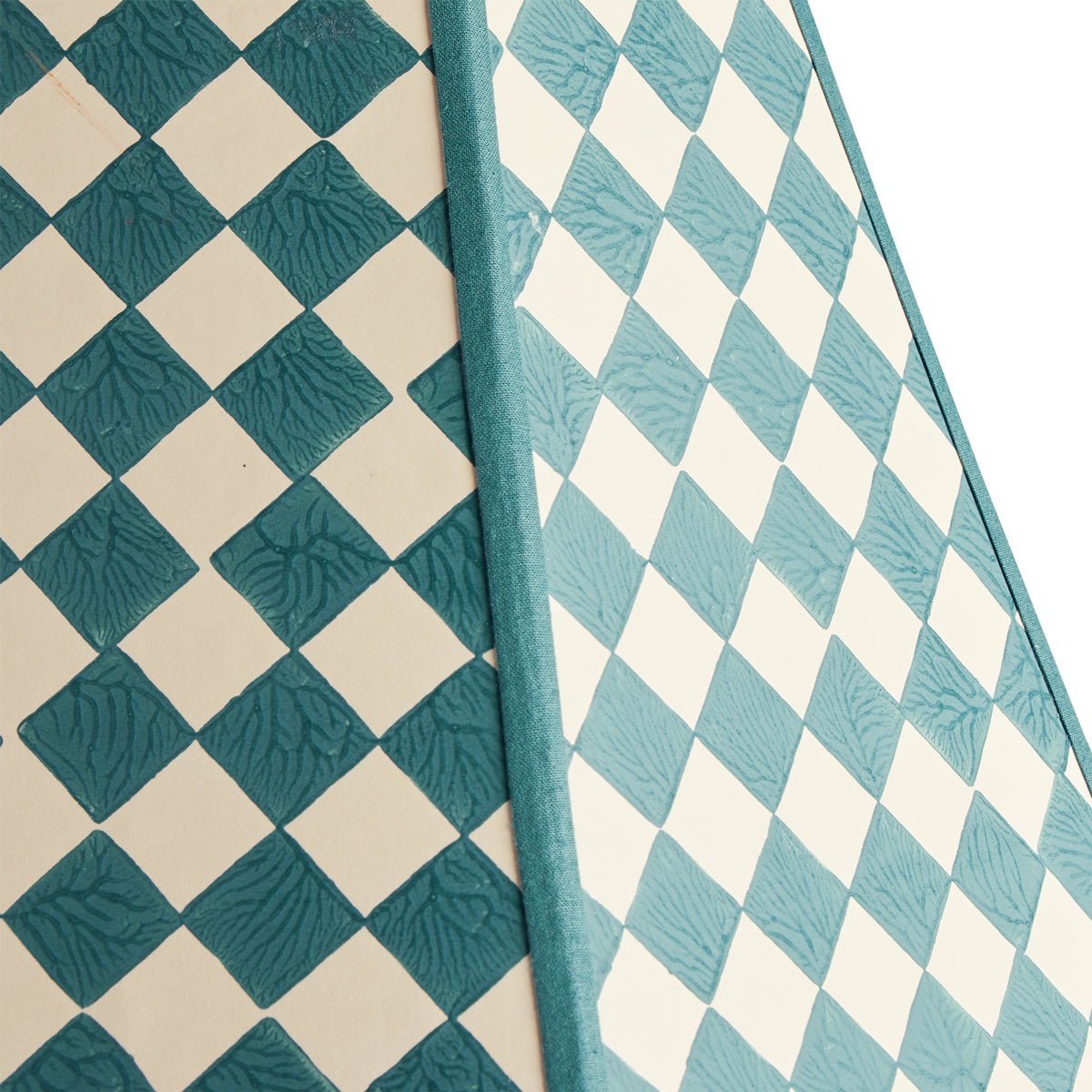 40cm Milford check hexagon shade in seafoam