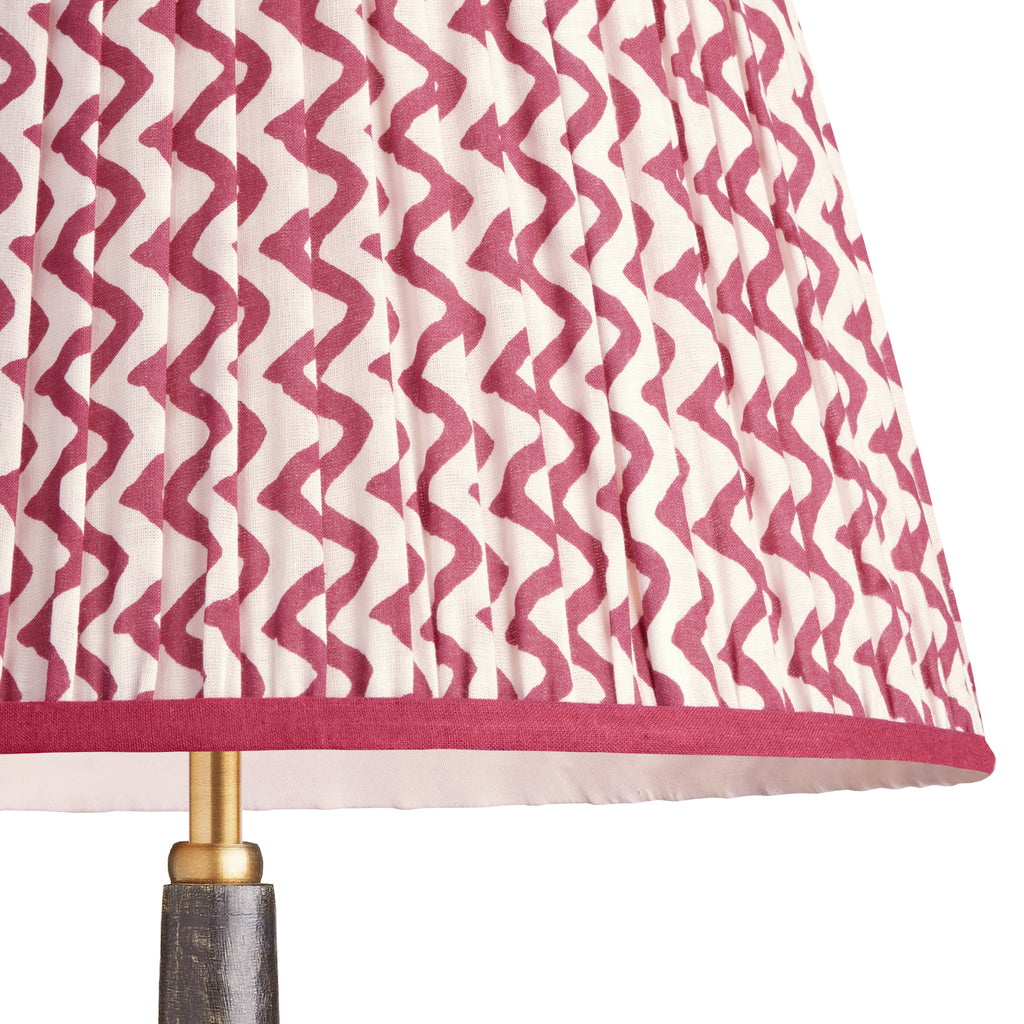 Lampshade for Table Lamps | Chevron Shade with Crimson Tape