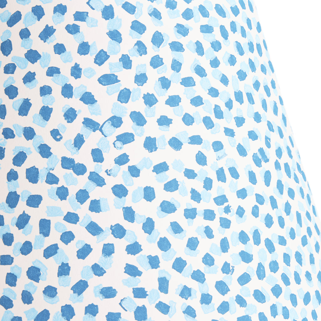 40cm straight empire shade in blue and indigo Polka Dot paper by GP