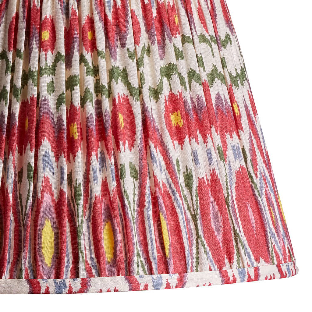 50cm straight empire printed linen ikat shade with carrier in heraldic