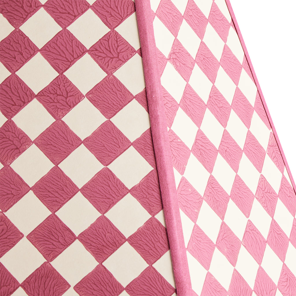 15cm Milford check square shade in raspberry