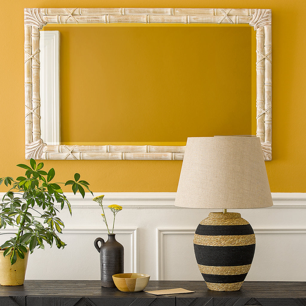 ChiChi mirror in natural whitewash