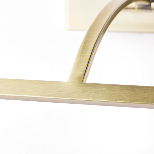 Dimmable Larger Blake picture light in antique brass finish