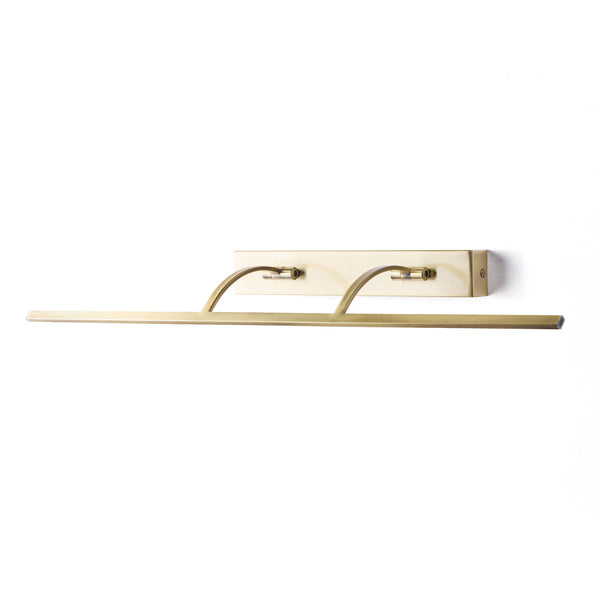 Dimmable Larger Blake picture light in antique brass finish
