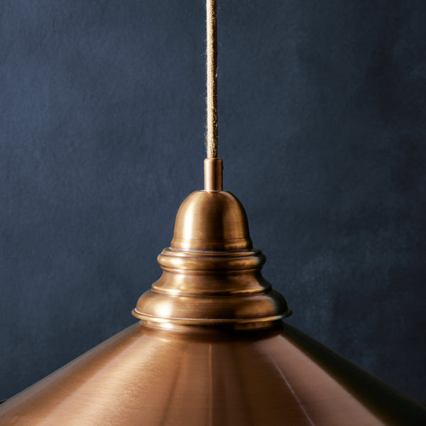 Bugatti pendant in antiqued brass