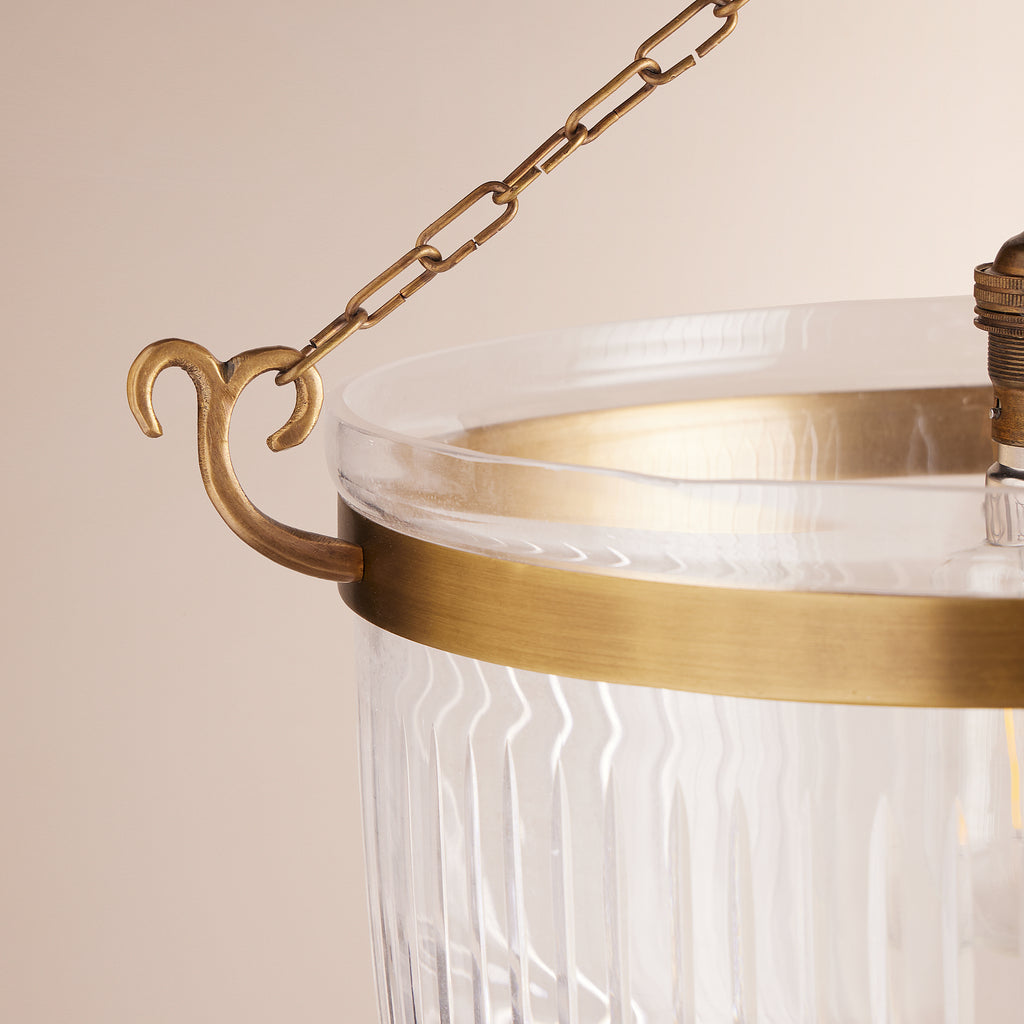 Hydra pendant in blown glass and brass