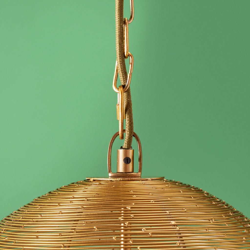 Spangle ball pendant in antique brass