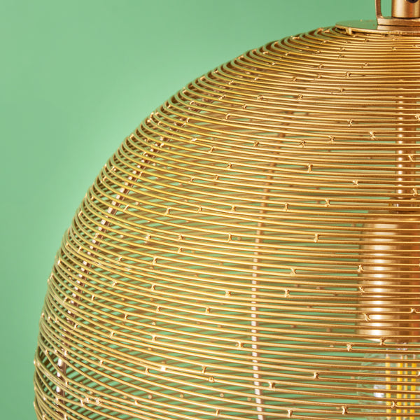 Spangle ball pendant in antique brass