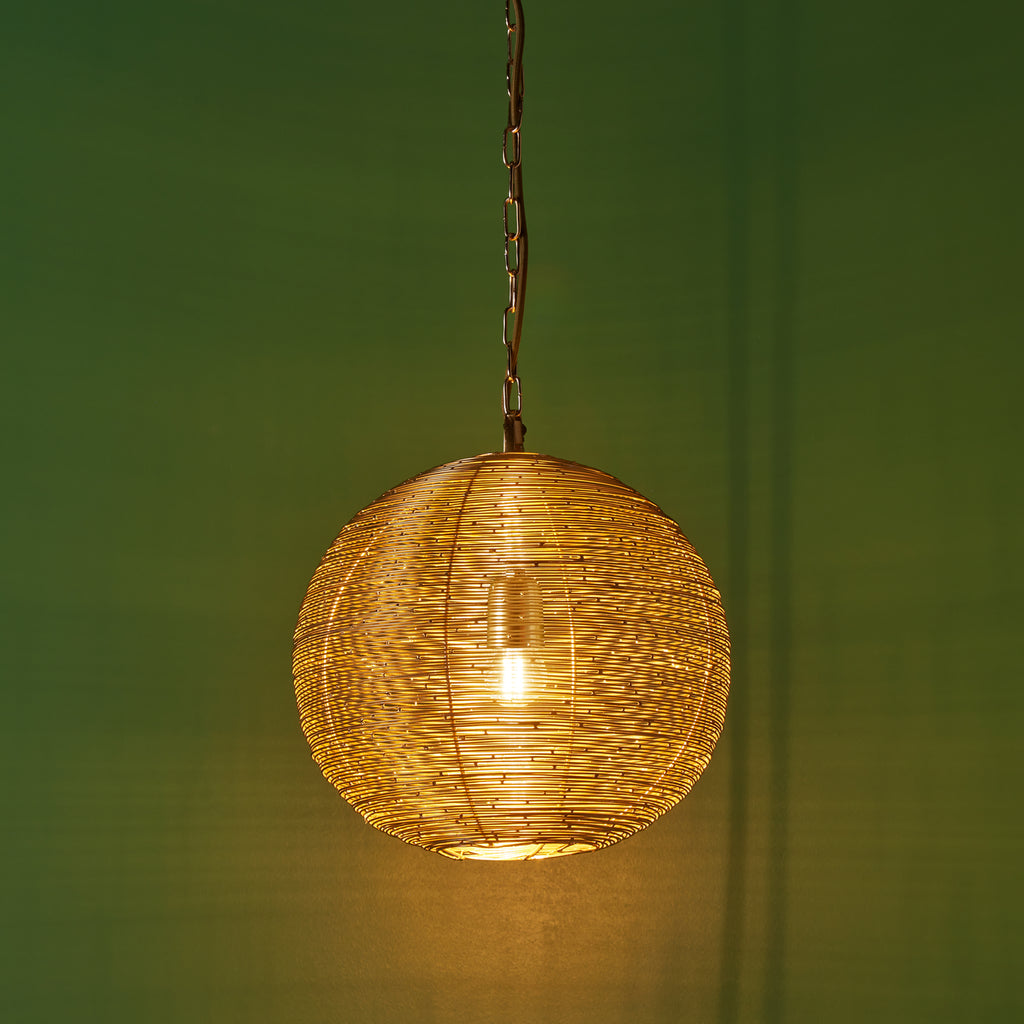Spangle ball pendant in antique brass