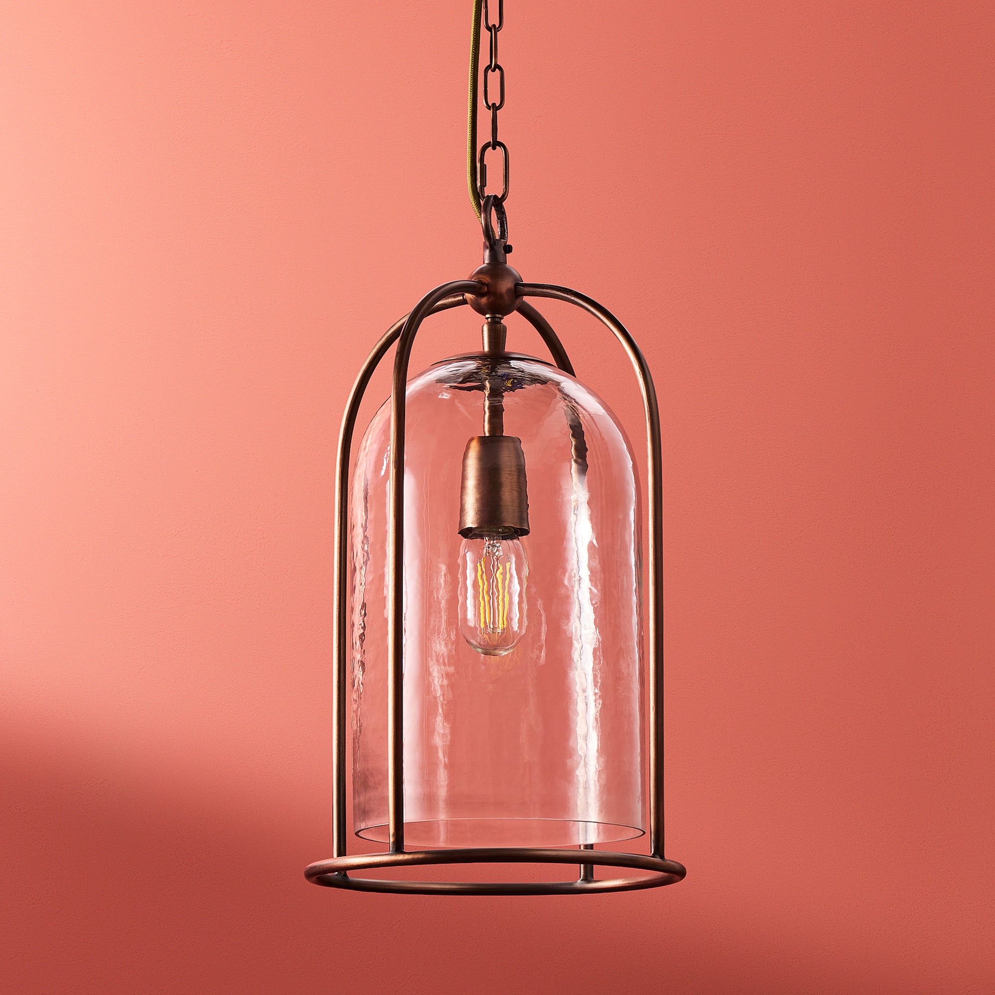 Tang pendant in bronze and glass