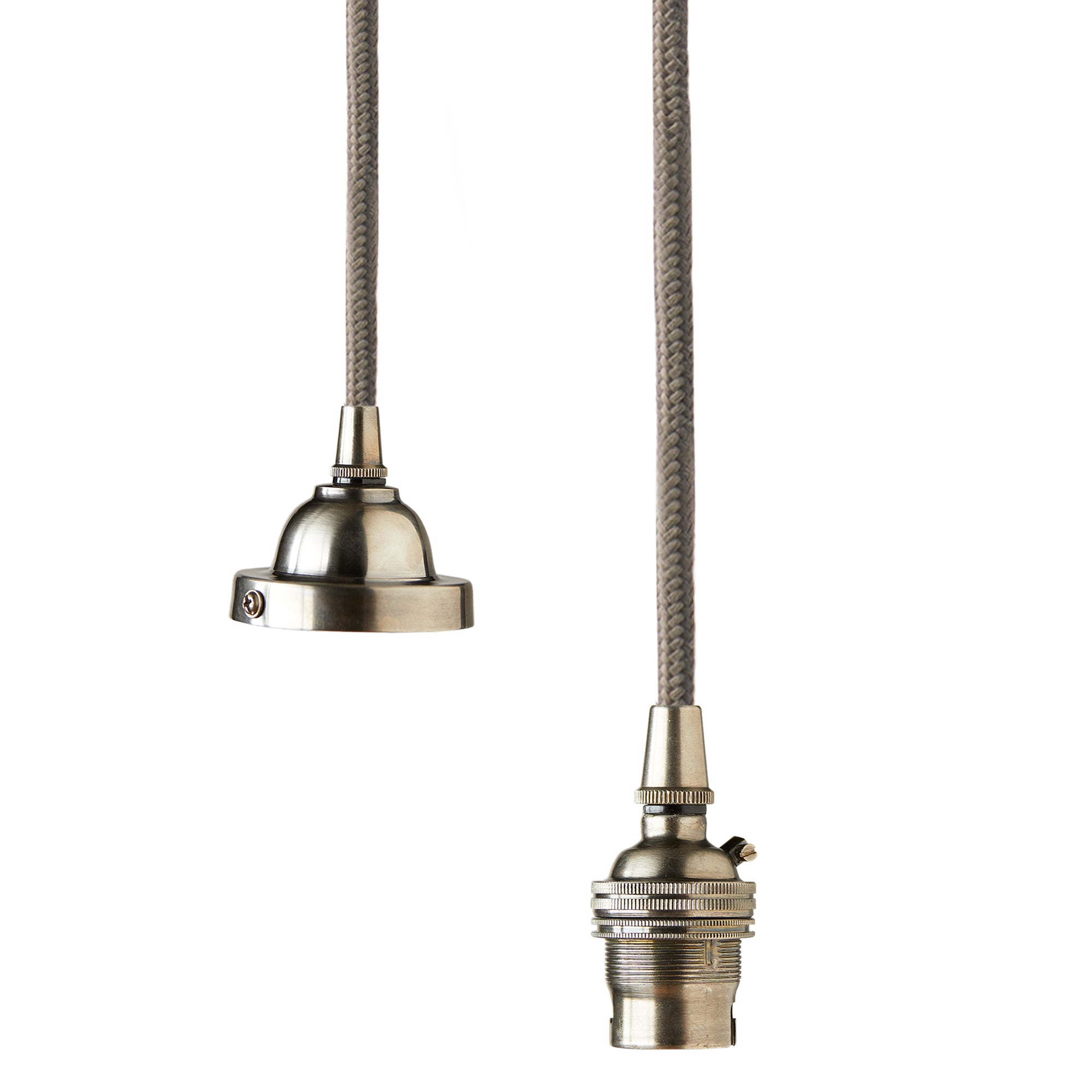 Classic pendant light kit in antiqued silver