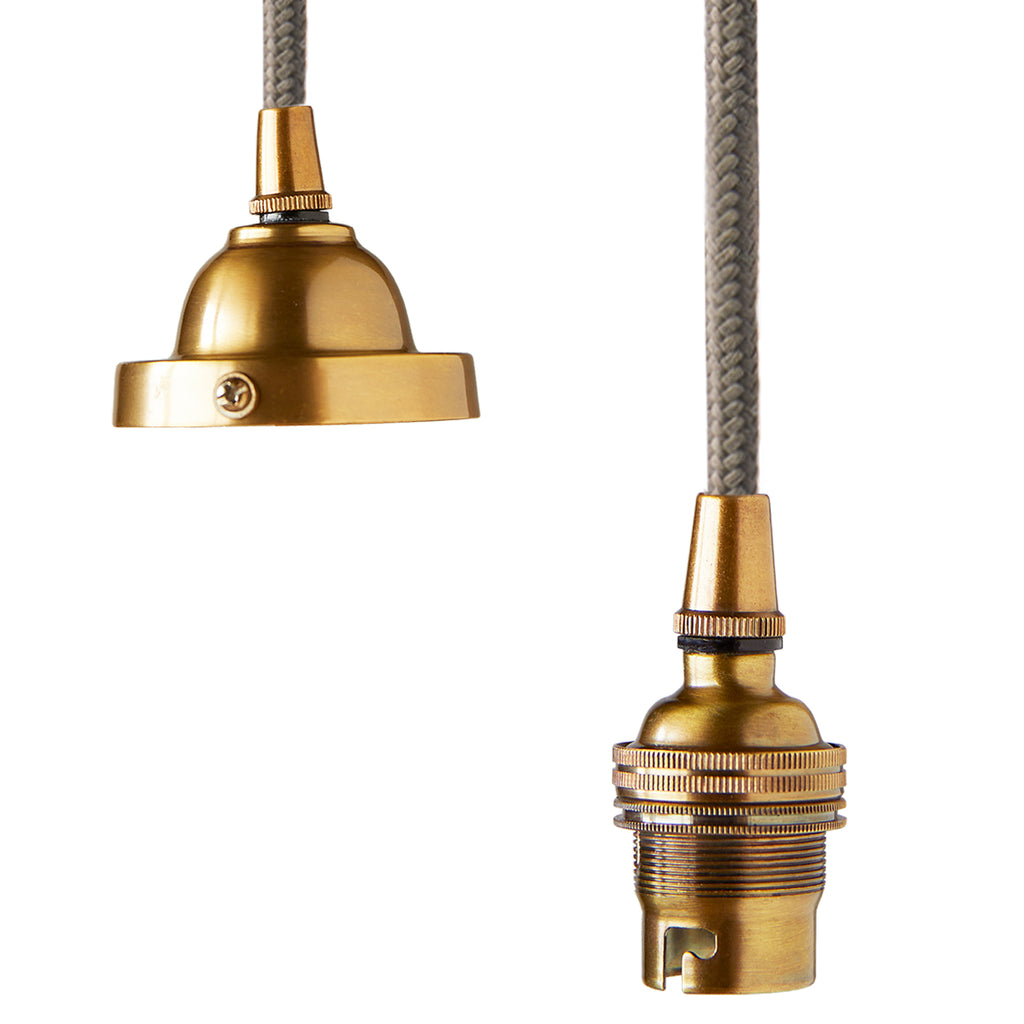 Classic Antique Brass Pendant Light Kit