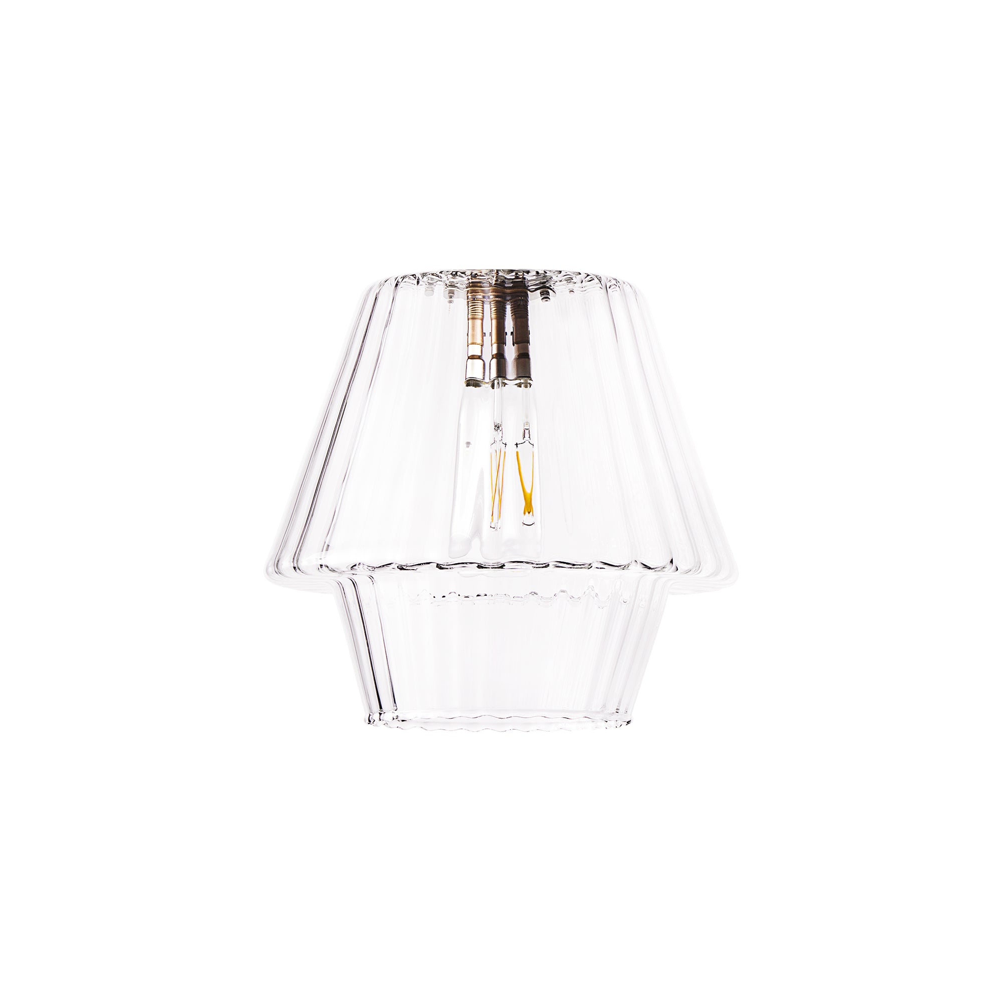 Outline pendant in clear glass