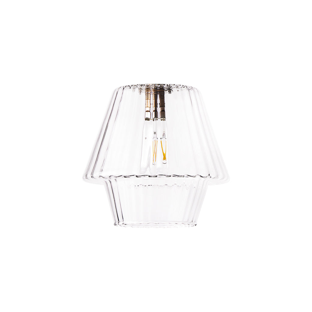 Outline pendant in clear glass