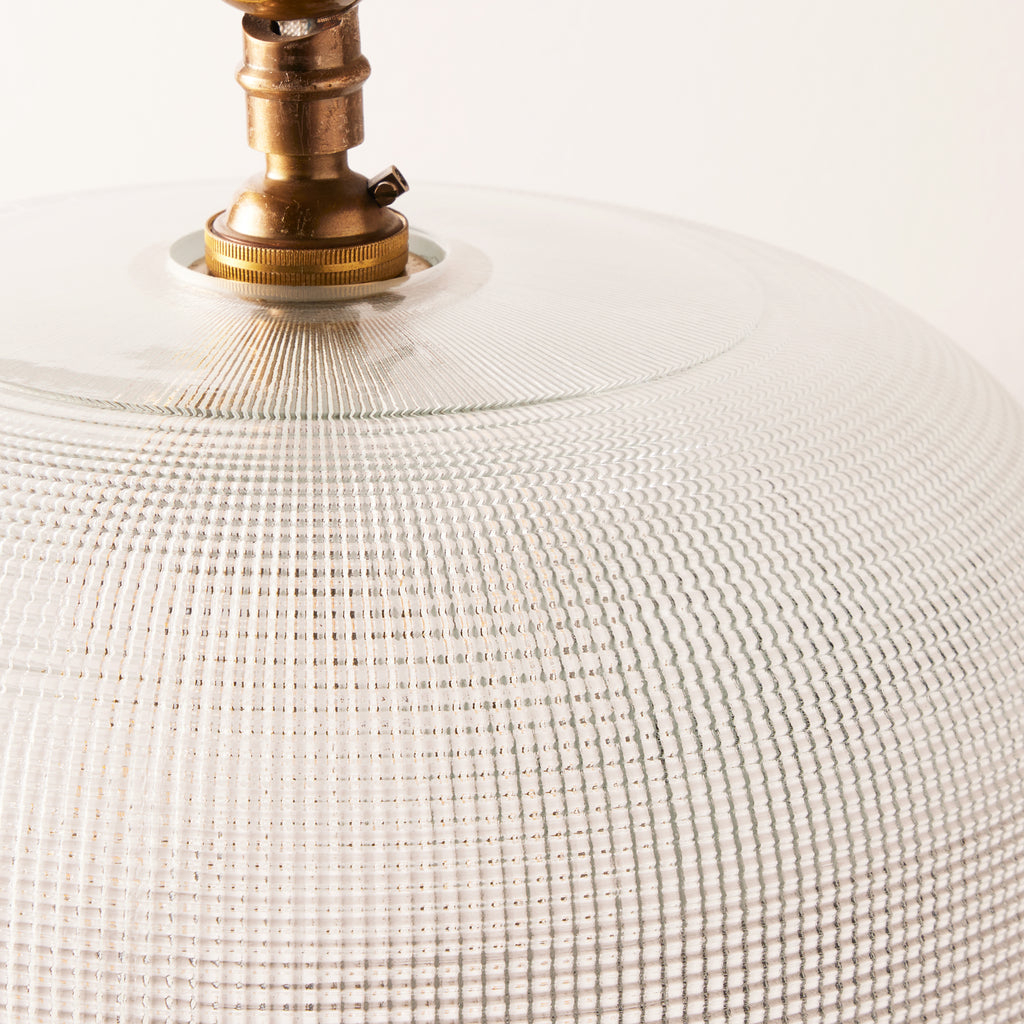 Larger Plexus shade in waffle glass