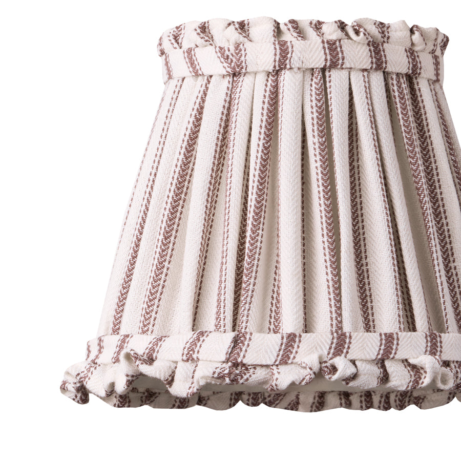 18cm pendant bloomer shade in rust ticking linen