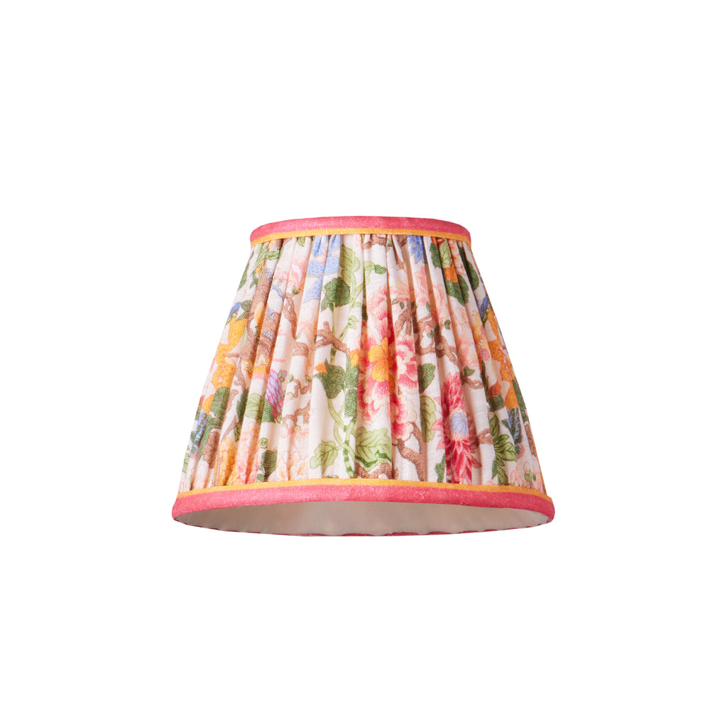 18cm pendant shade in original Little Magnolia linen by GP & J Baker