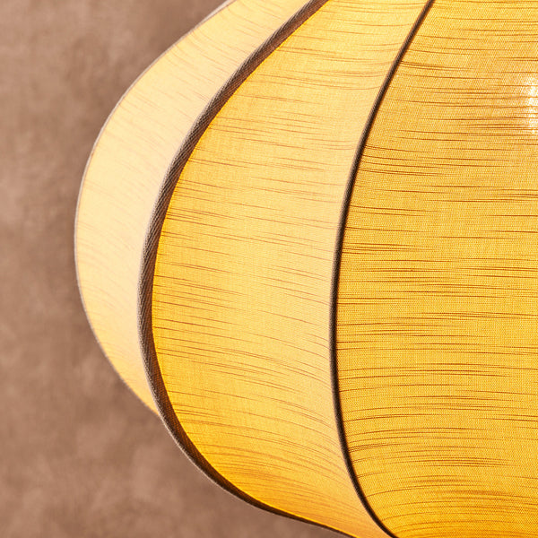 Large onion space shade in sand raw silk