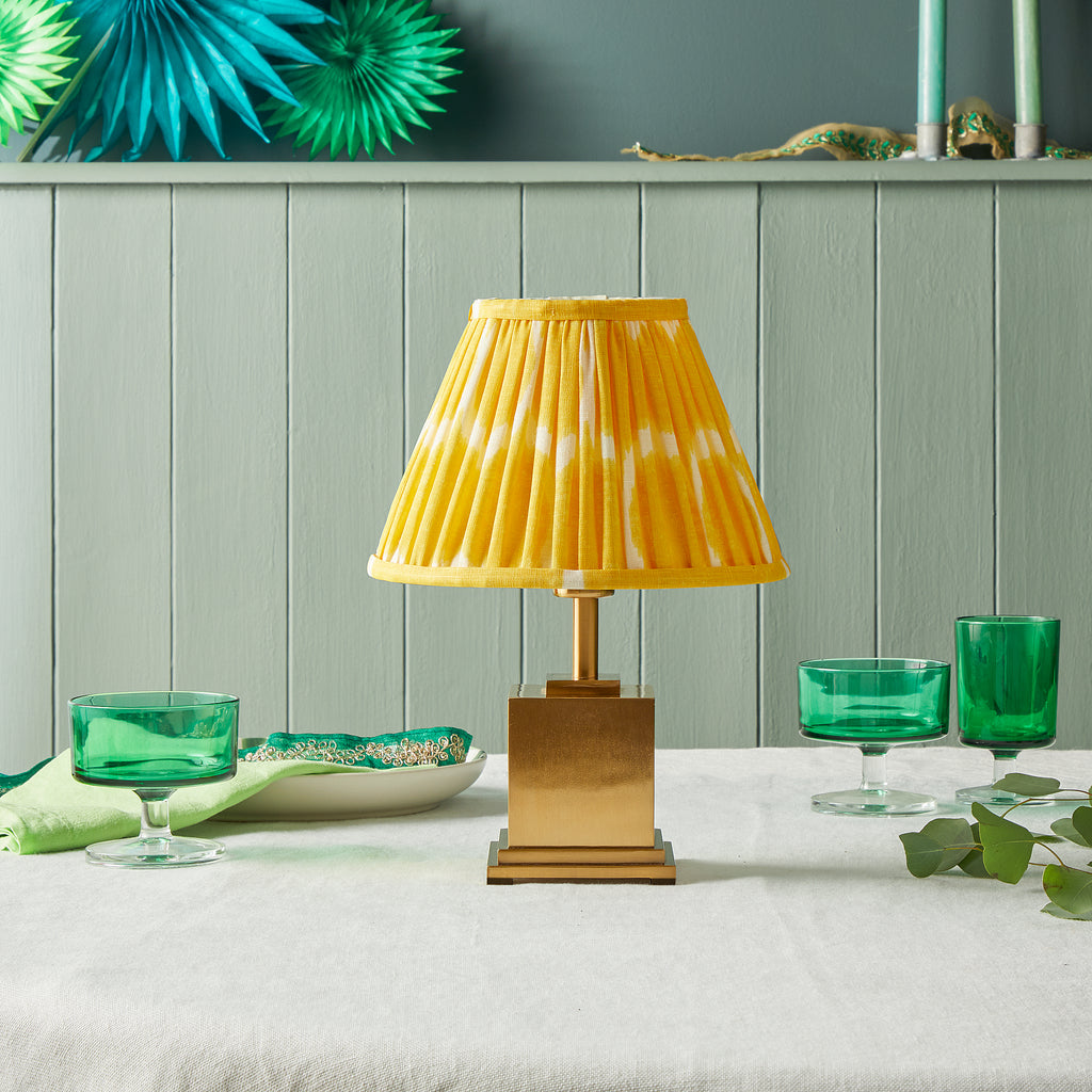 Walter Rechargeable Table Lamp: Small, Wireless Elegance in Antiqued Brass