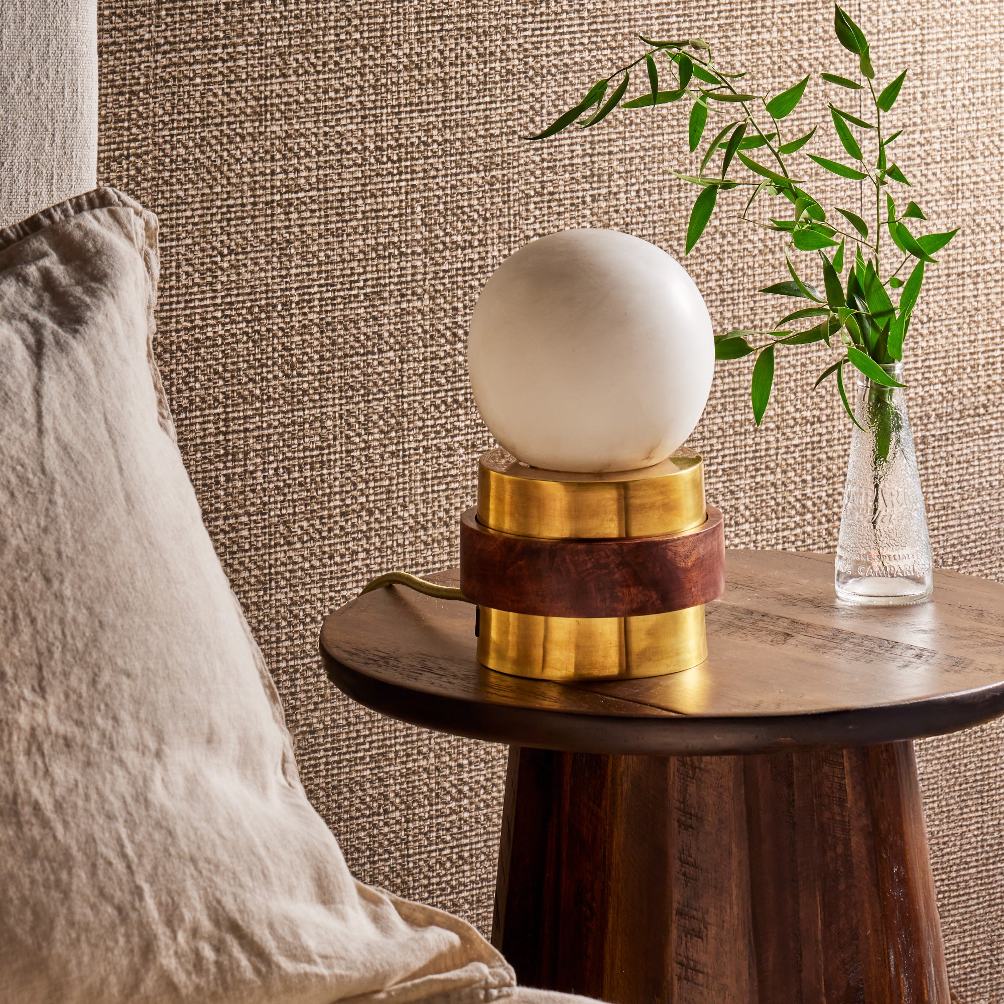 Halston table lamp in wood