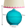 Olly table lamp in turquoise
