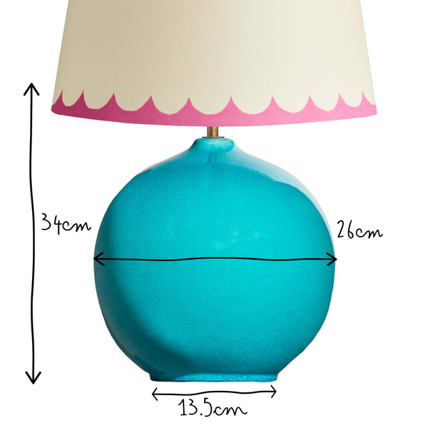 Olly table lamp in turquoise