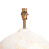 Larger Olly table lamp in white textured glaze