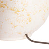 Larger Olly table lamp in white textured glaze
