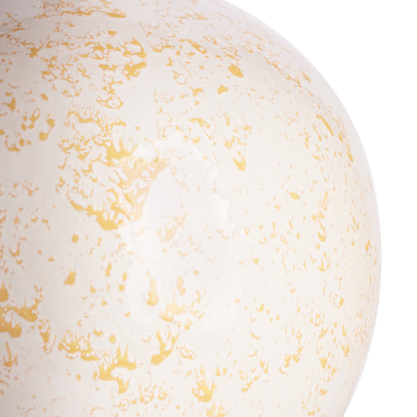 Larger Olly table lamp in white textured glaze