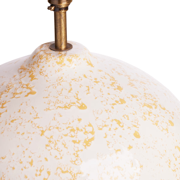 Larger Olly table lamp in white textured glaze
