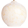 Larger Olly table lamp in white textured glaze