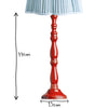 Poppy table lamp in red