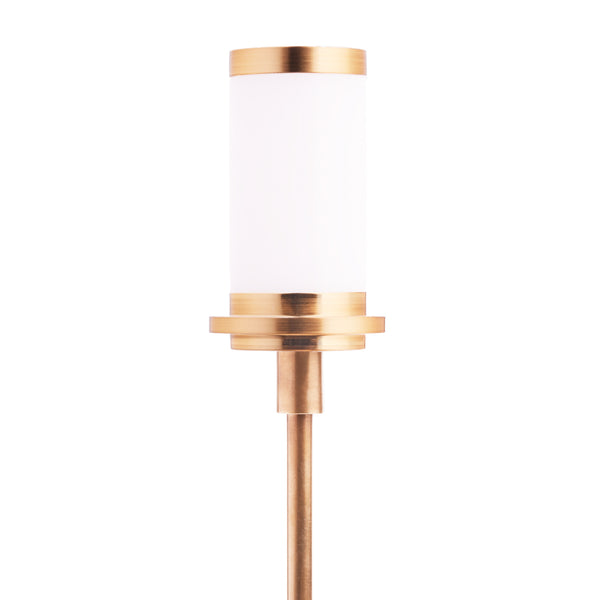 Smaller Pod rechargeable table lamp in antique brass