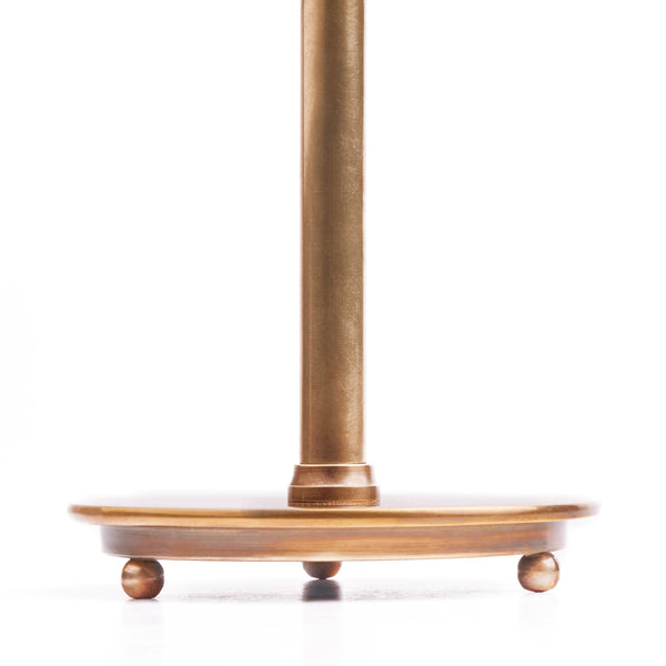 Smaller Pod rechargeable table lamp in antique brass