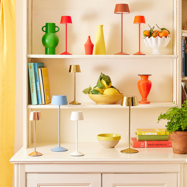 Wee Scoon rechargeable table lamp in firecracker