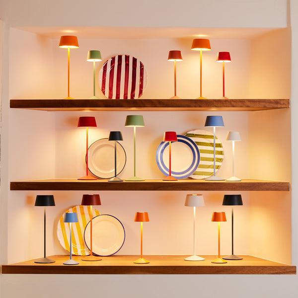 Scoon rechargeable table lamp in shale