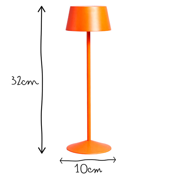 Scoon rechargeable table lamp in orangeade