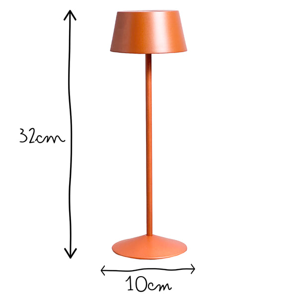 Scoon rechargeable table lamp in rust